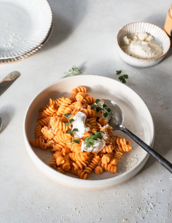 Cremige Paprika Protein Pasta - Stina Spiegelberg